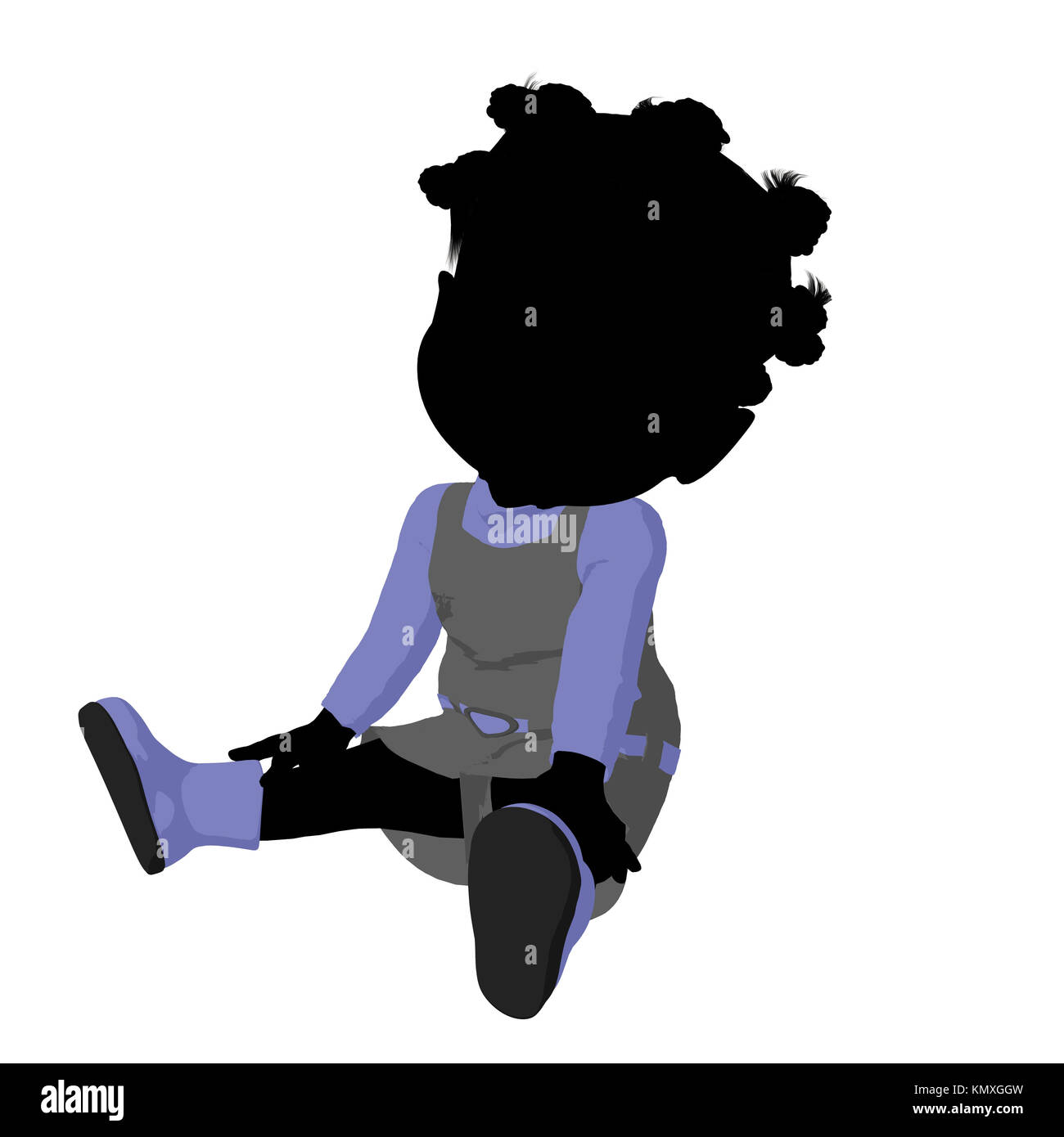 Little african american go go dancer girl on a white background Stock ...