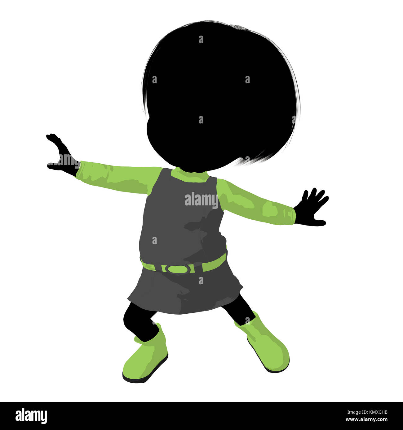 Little go go dancer girl on a white background Stock Photo - Alamy