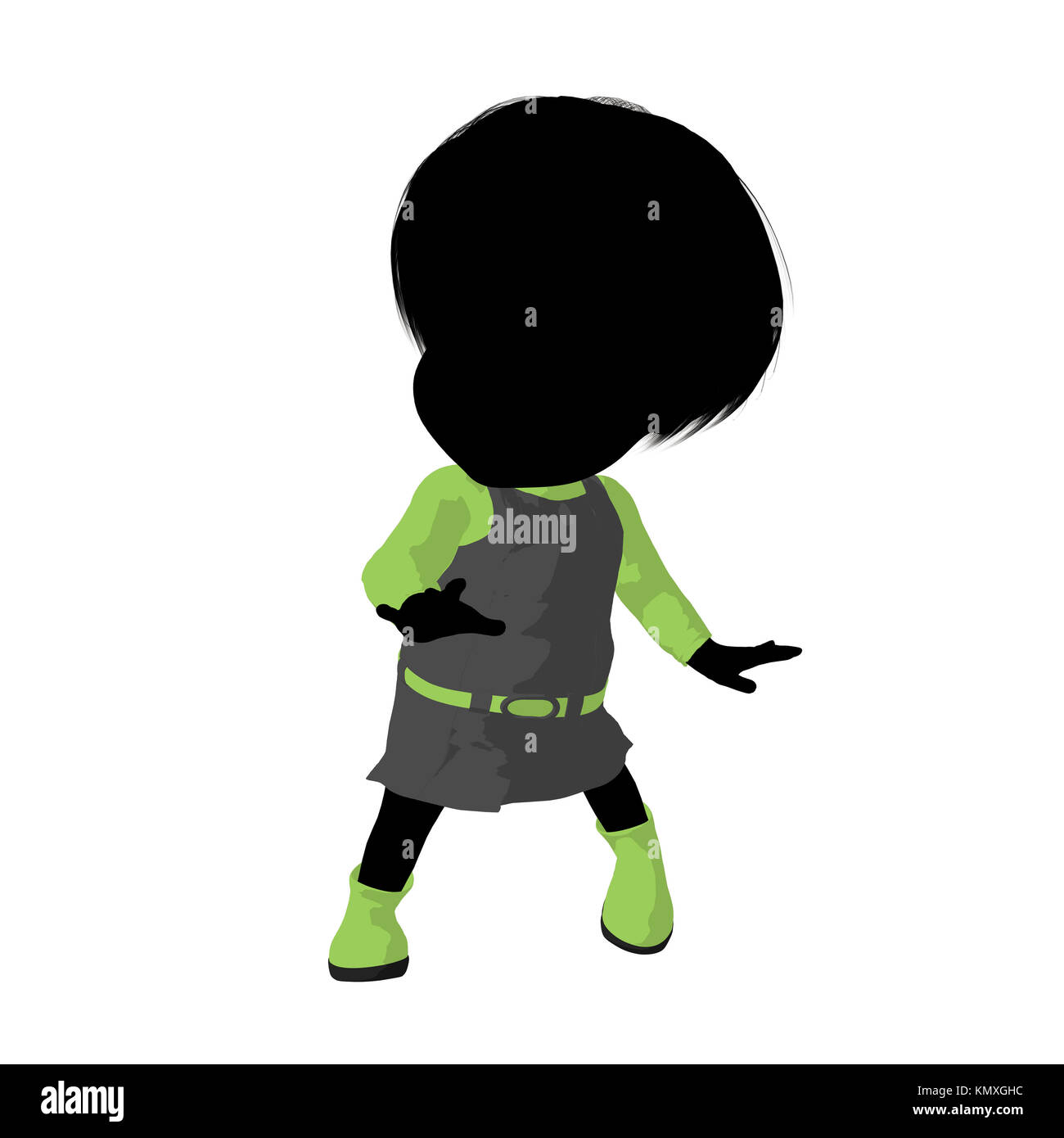 Little go go dancer girl on a white background Stock Photo - Alamy