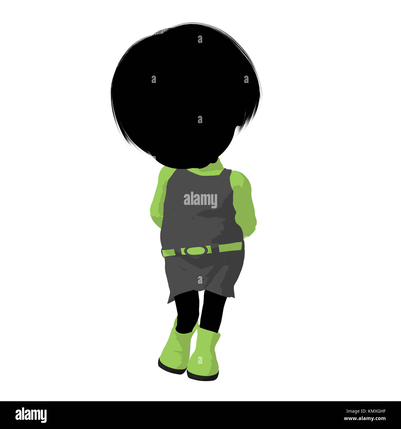 Little go go dancer girl on a white background Stock Photo - Alamy