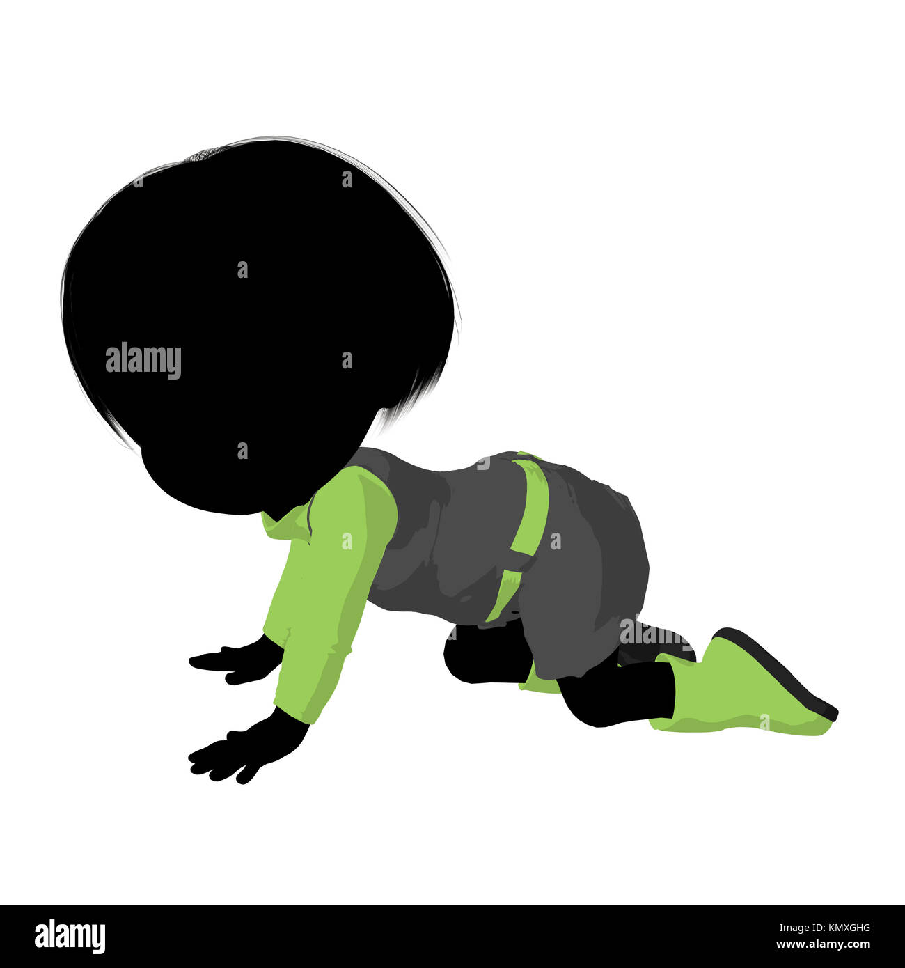 Little go go dancer girl on a white background Stock Photo - Alamy