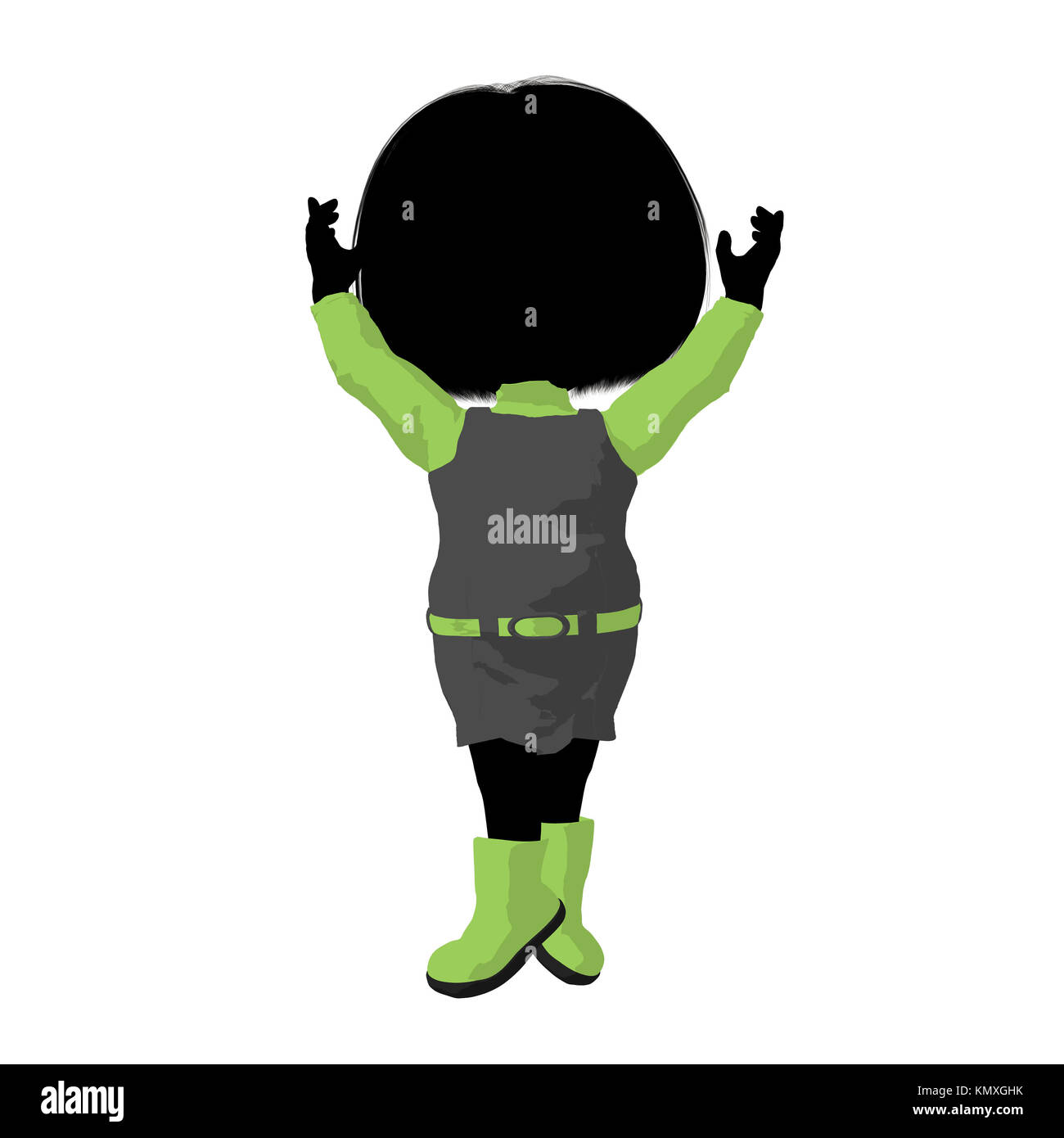 Little go go dancer girl on a white background Stock Photo - Alamy