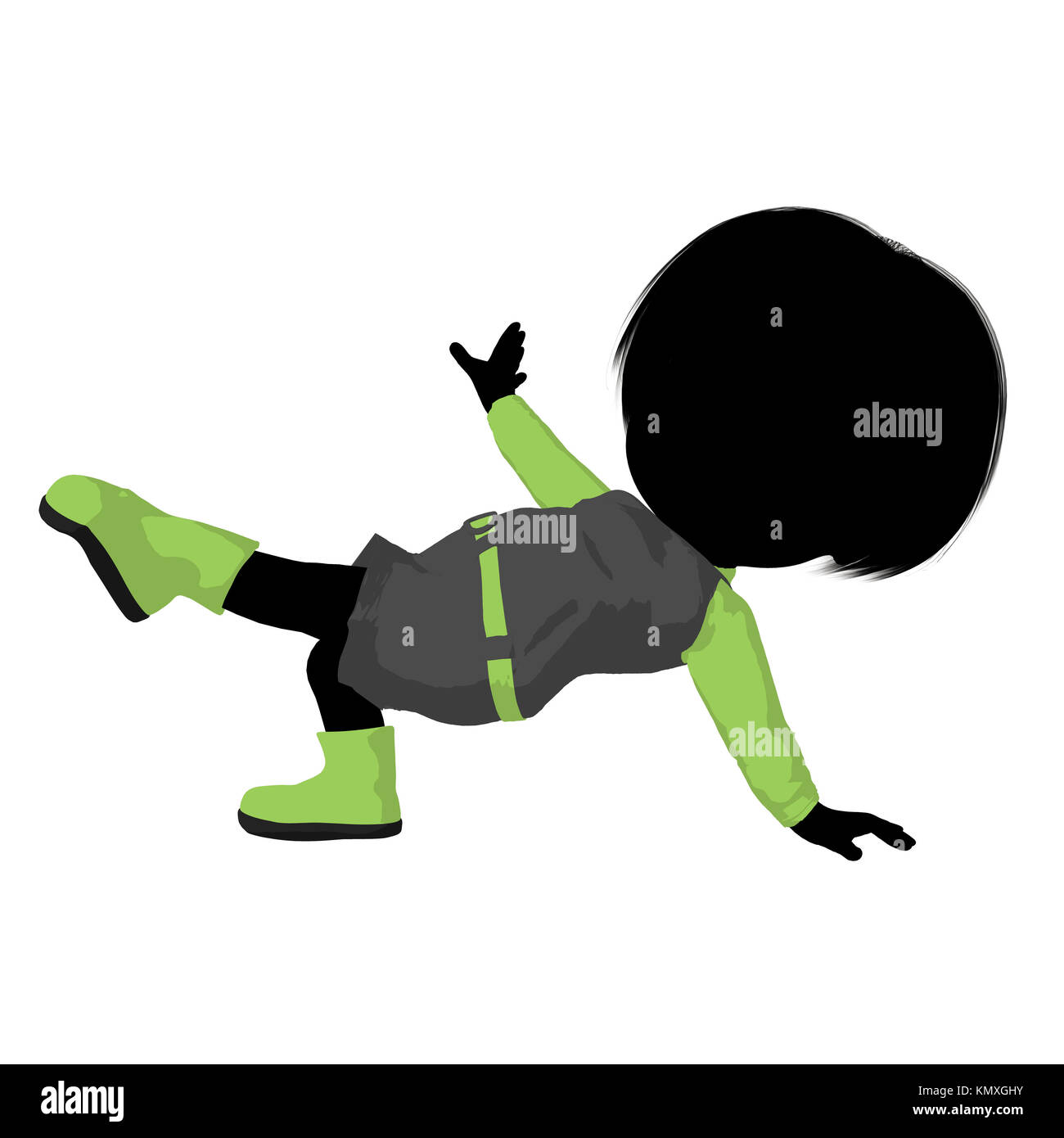 Little go go dancer girl on a white background Stock Photo - Alamy