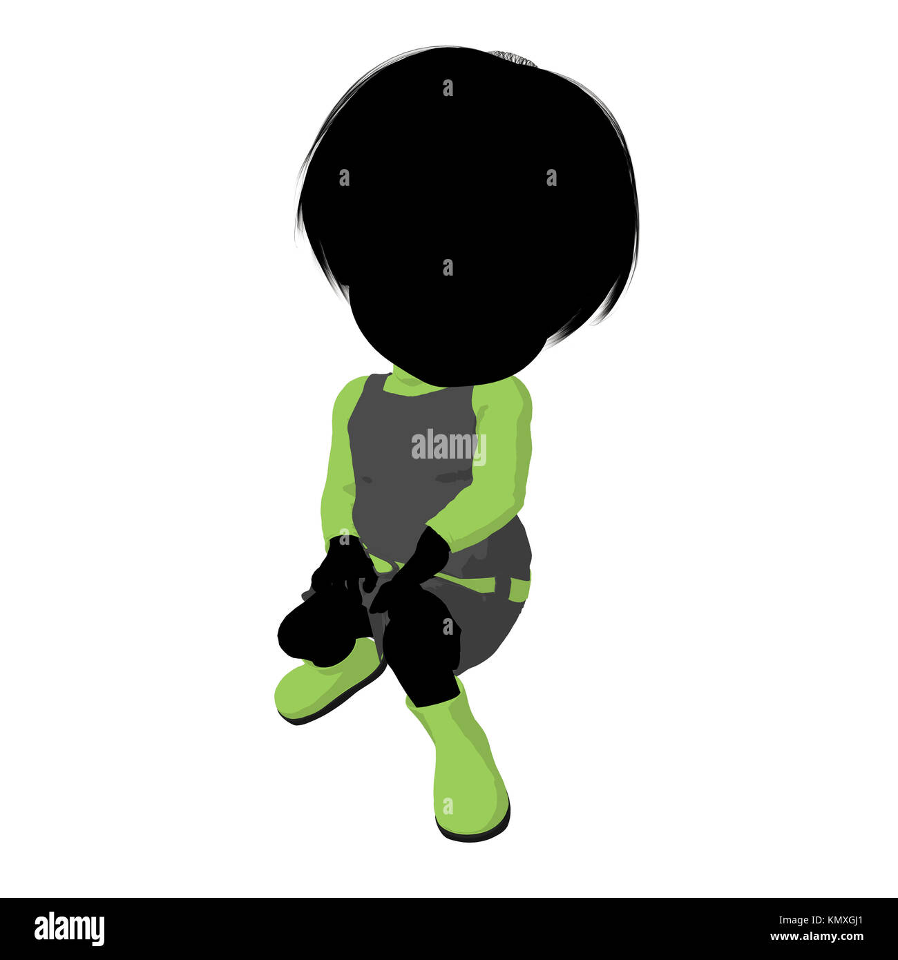 Little go go dancer girl on a white background Stock Photo - Alamy