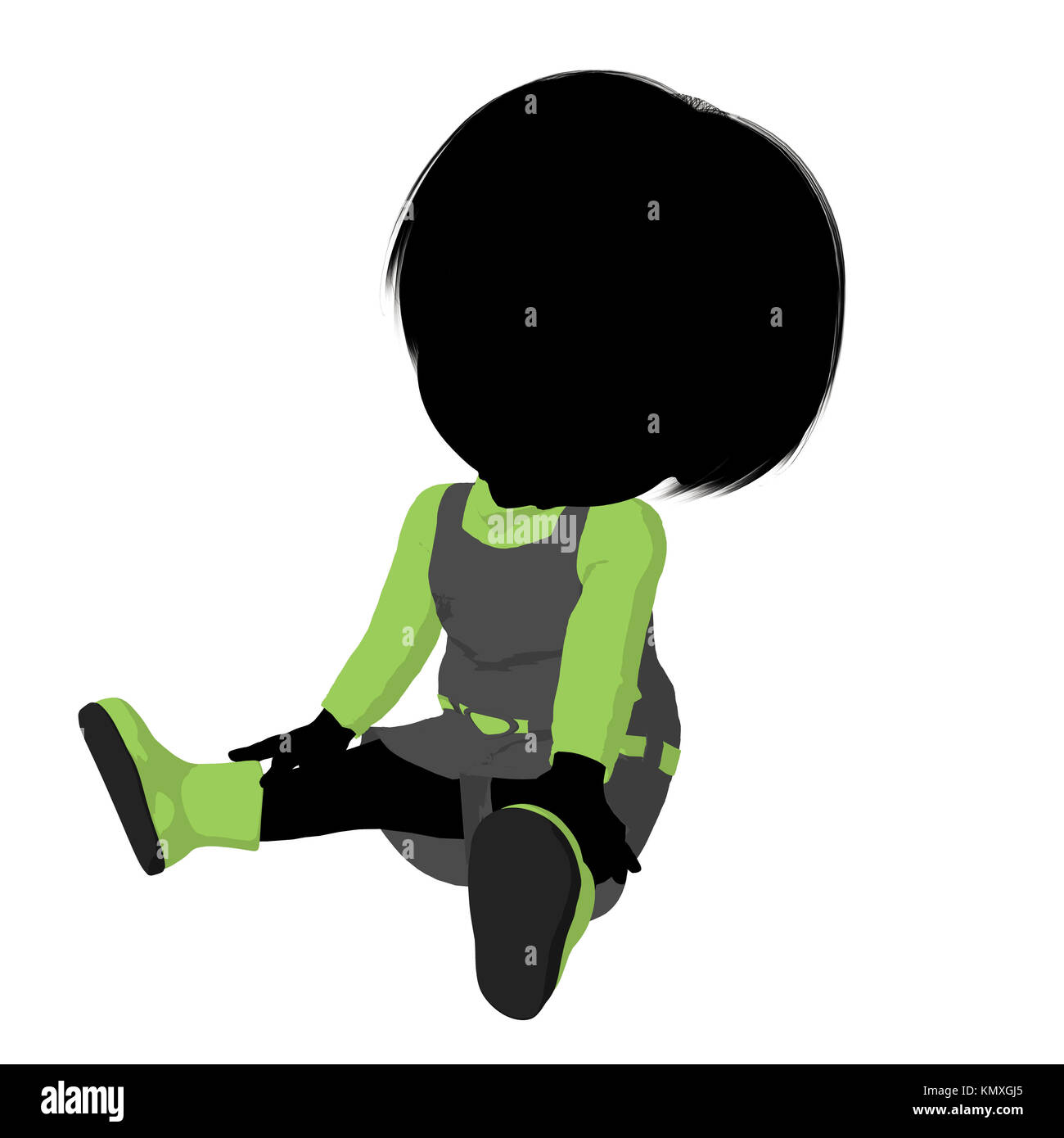 Little go go dancer girl on a white background Stock Photo - Alamy