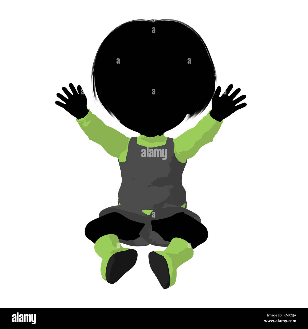 Little go go dancer girl on a white background Stock Photo - Alamy