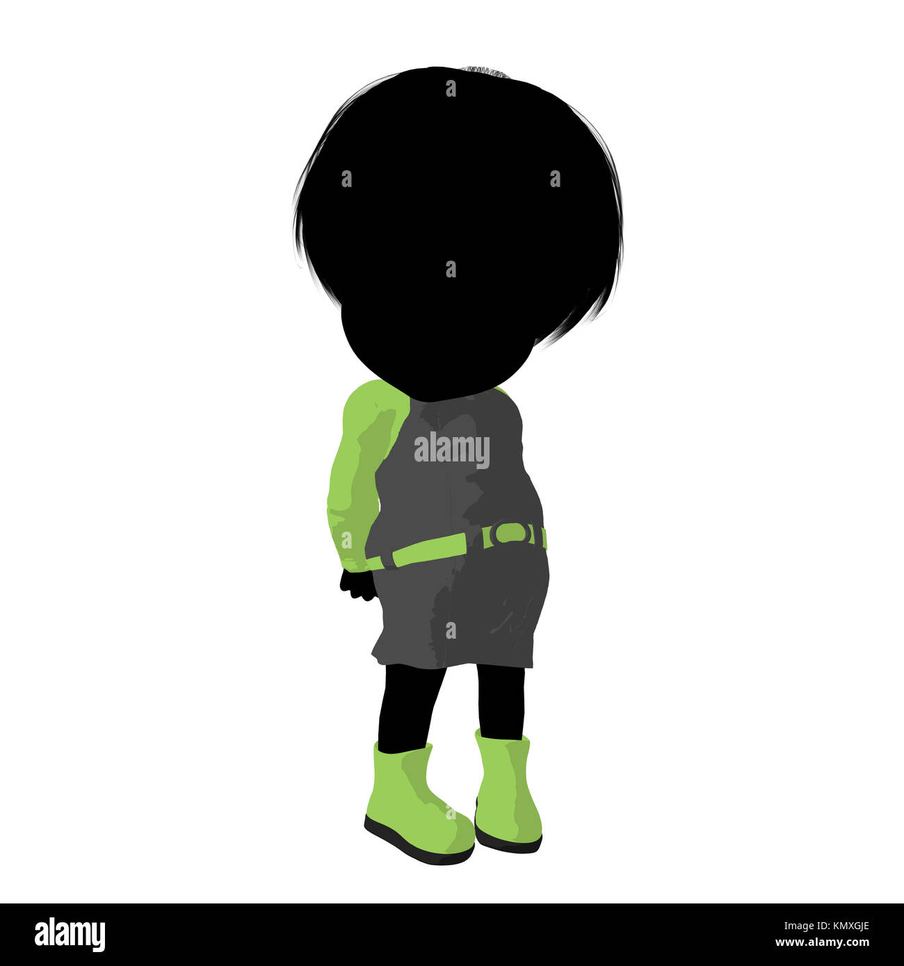 Little go go dancer girl on a white background Stock Photo - Alamy