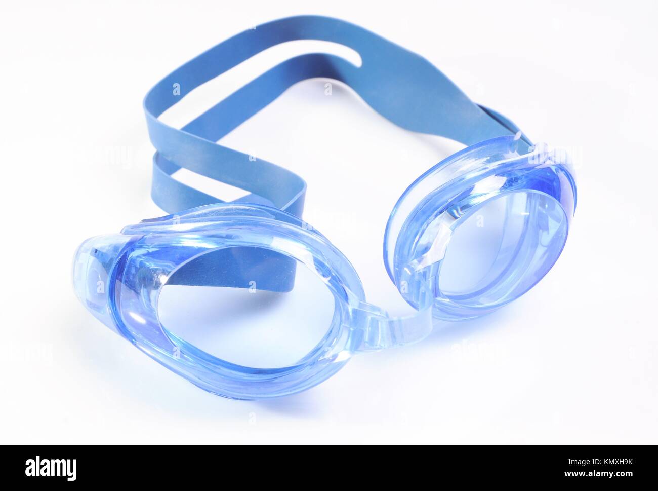 Swimming goggles on white background Stock Photo - Alamy