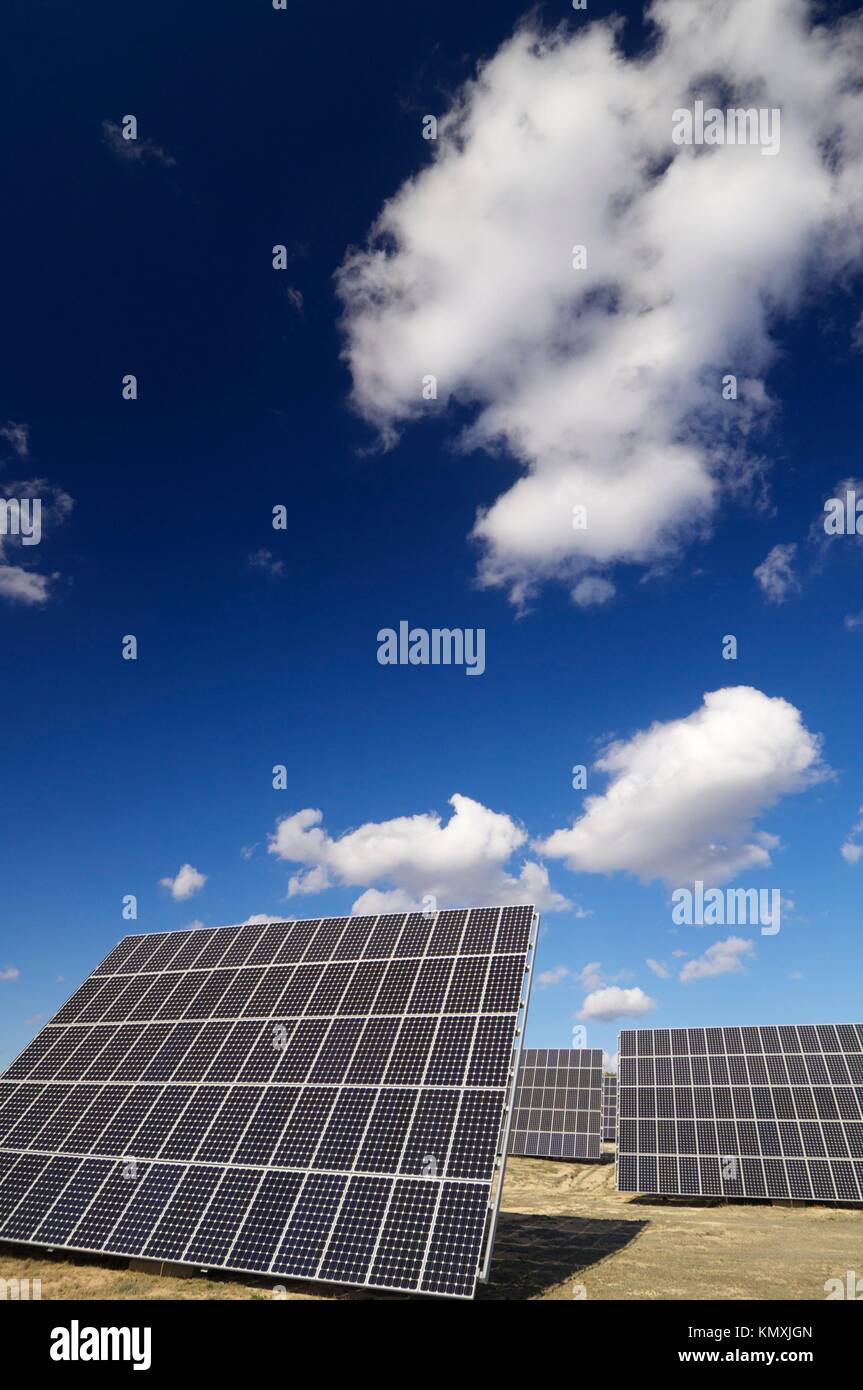 group of solar panels for production of renewable electrical energy in ...