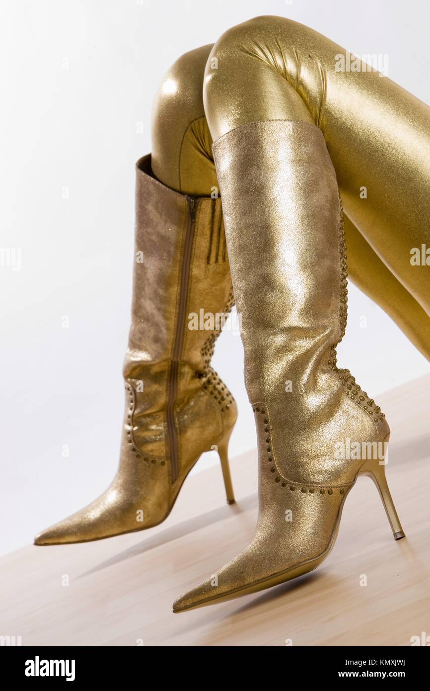 Golden boot shoe hi-res stock photography and images - Alamy