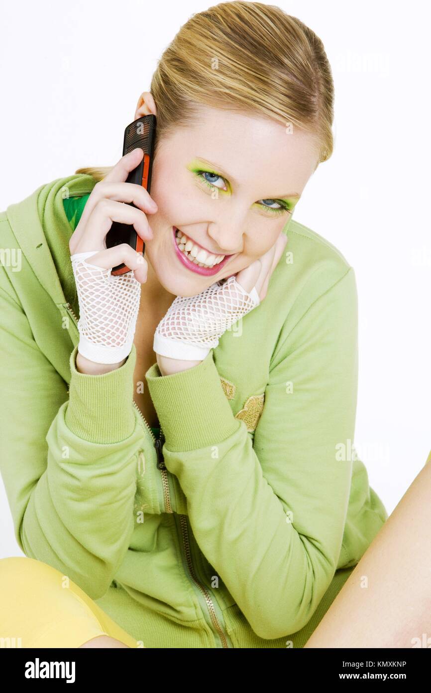 portrait of calling woman Stock Photo - Alamy