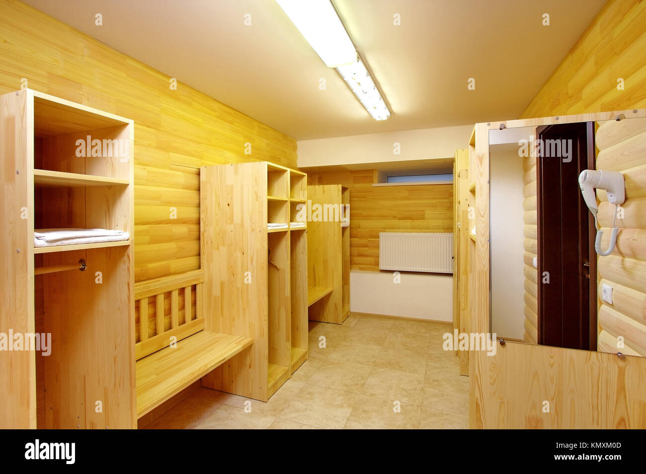 Modern locker room Stock Photo - Alamy