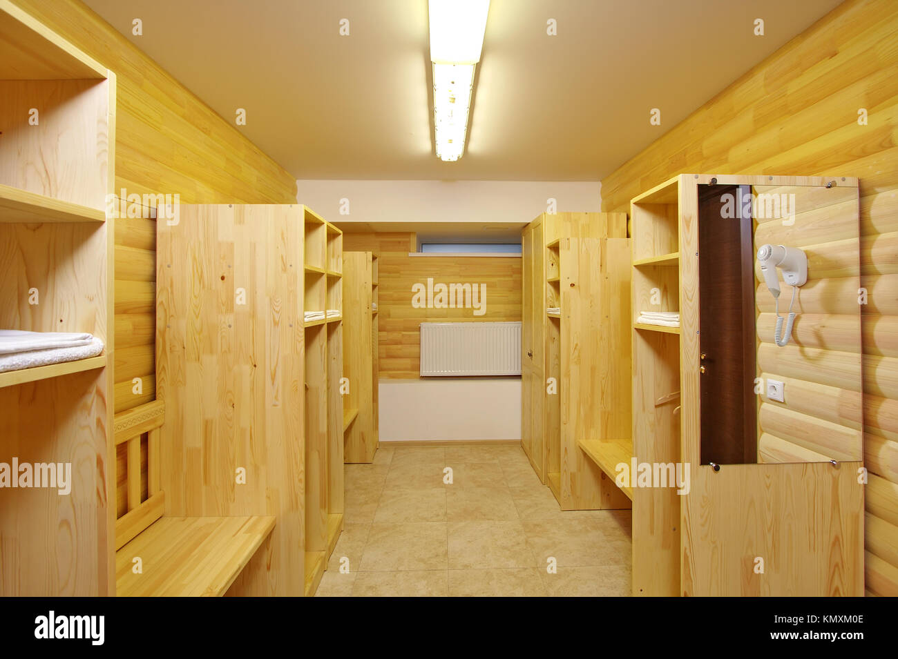 Modern locker room Stock Photo - Alamy