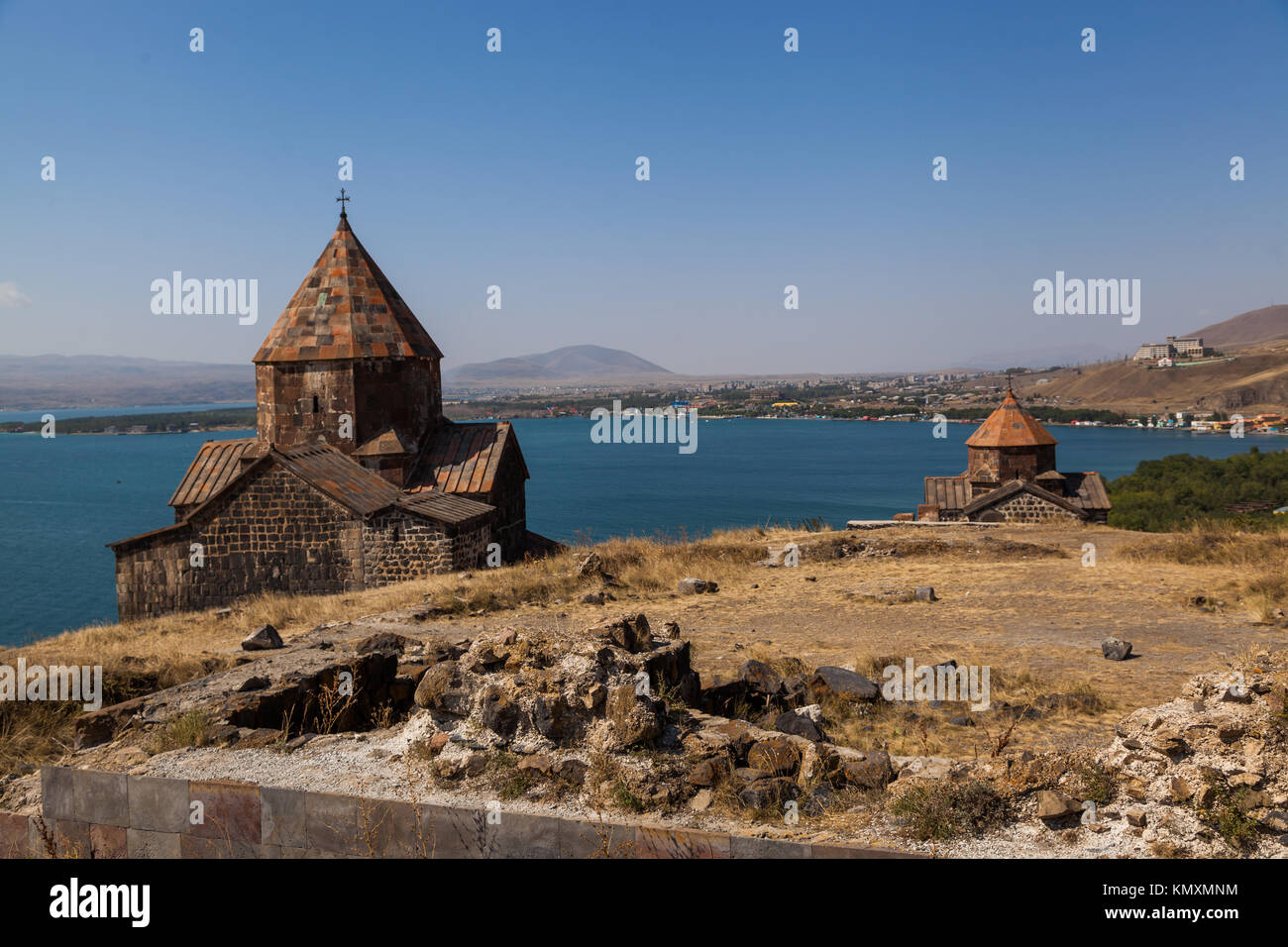 The Sevan temple complex on the peninsula of the Lake Sevan, Armenia Stock Photo - Alamy