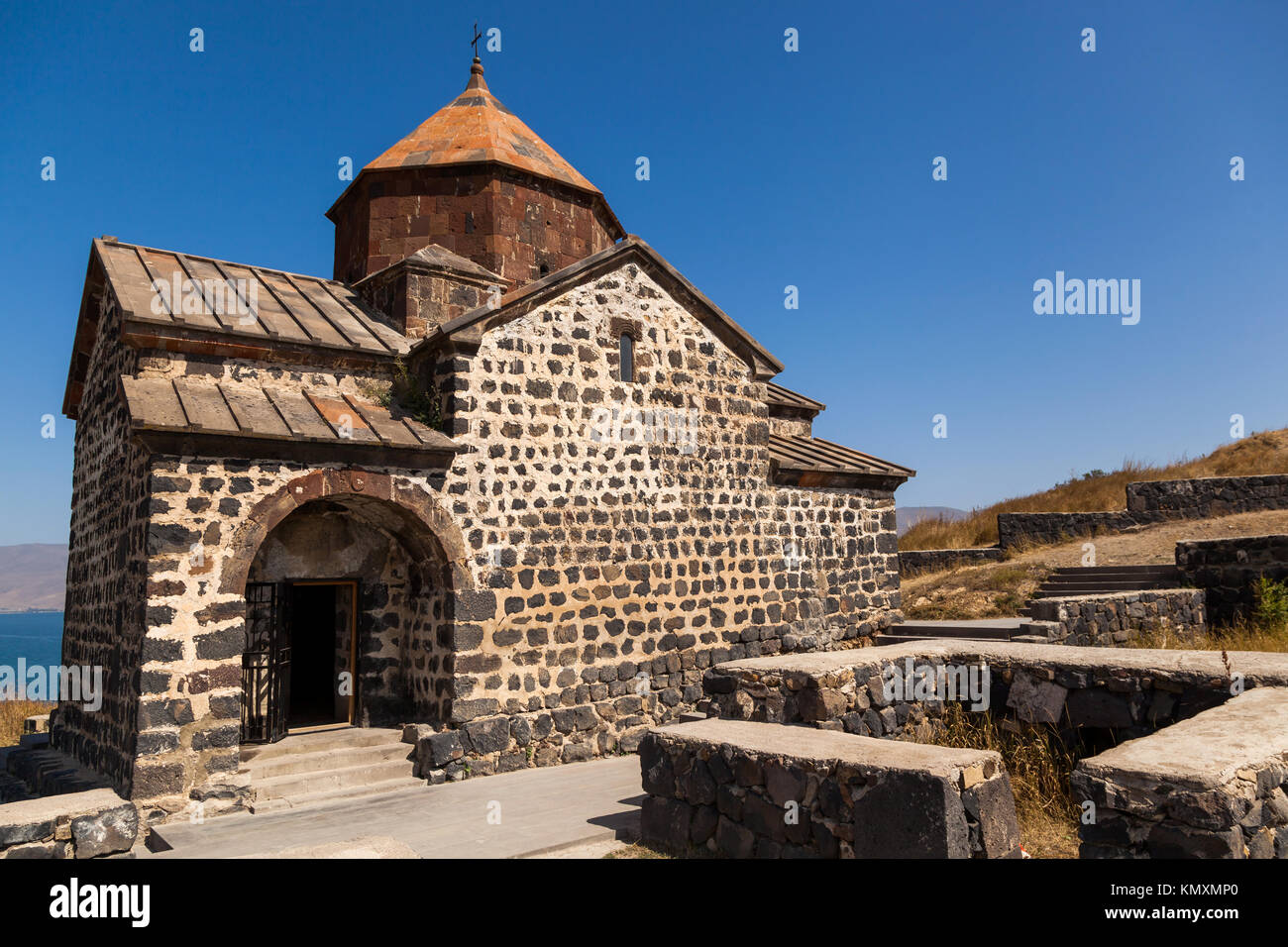 The Sevan temple complex on the peninsula of the Lake Sevan, Armenia Stock Photo - Alamy
