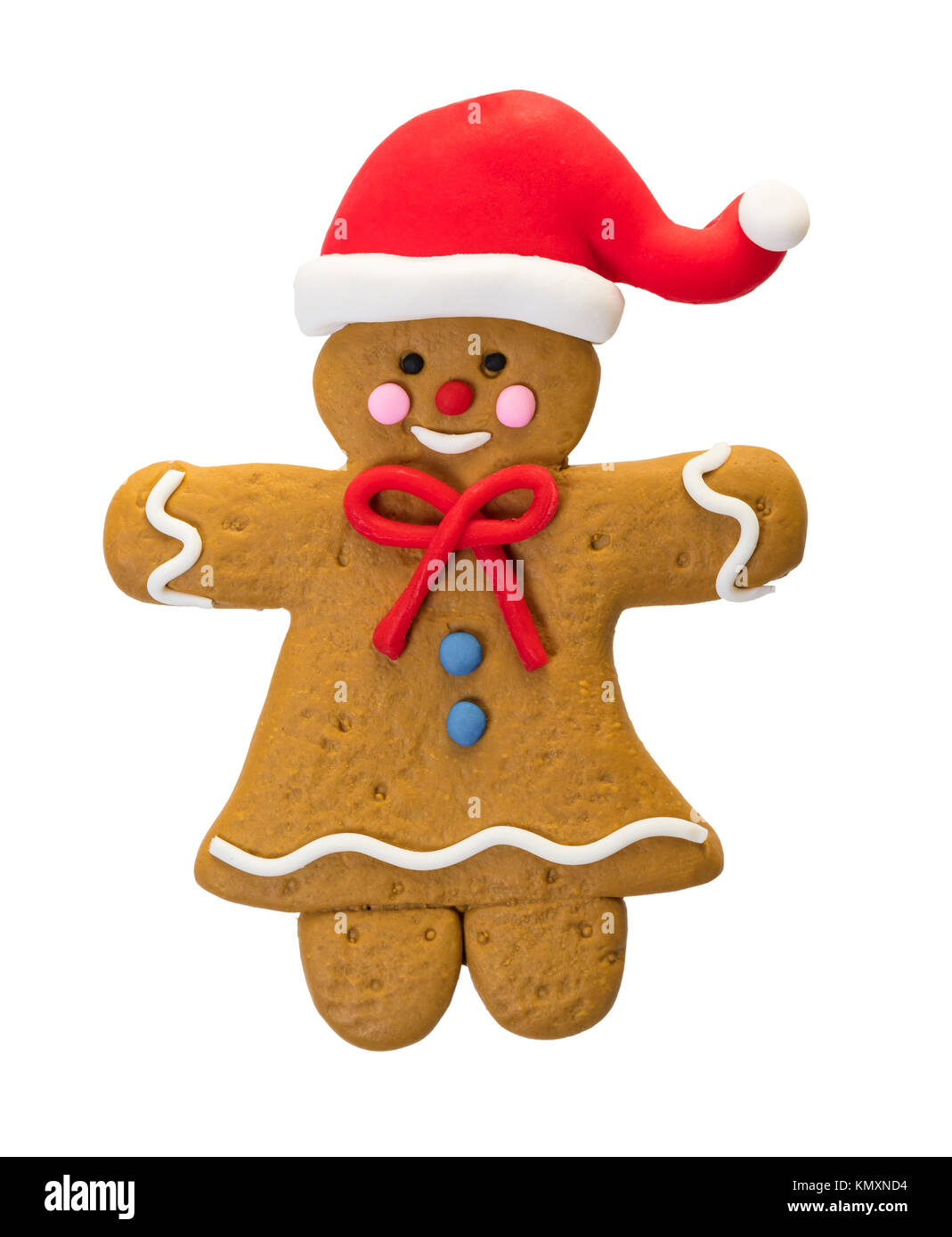 Christmas gingerbread man on white isolated background Stock Photo - Alamy