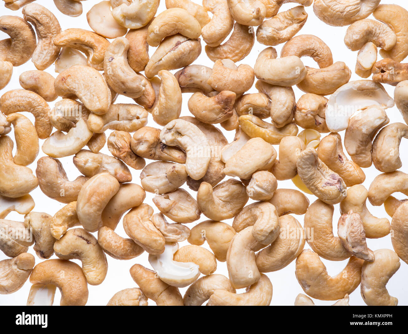 Cashew or indian nut on the white background Stock Photo - Alamy