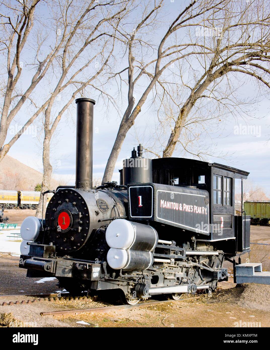 Steam locomotive in colorado railroad museum hi-res stock photography ...