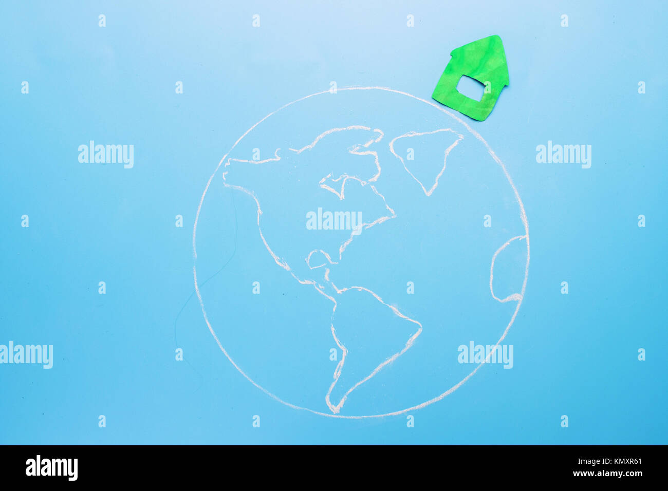 green house on the earth. eco house concept Stock Photo - Alamy