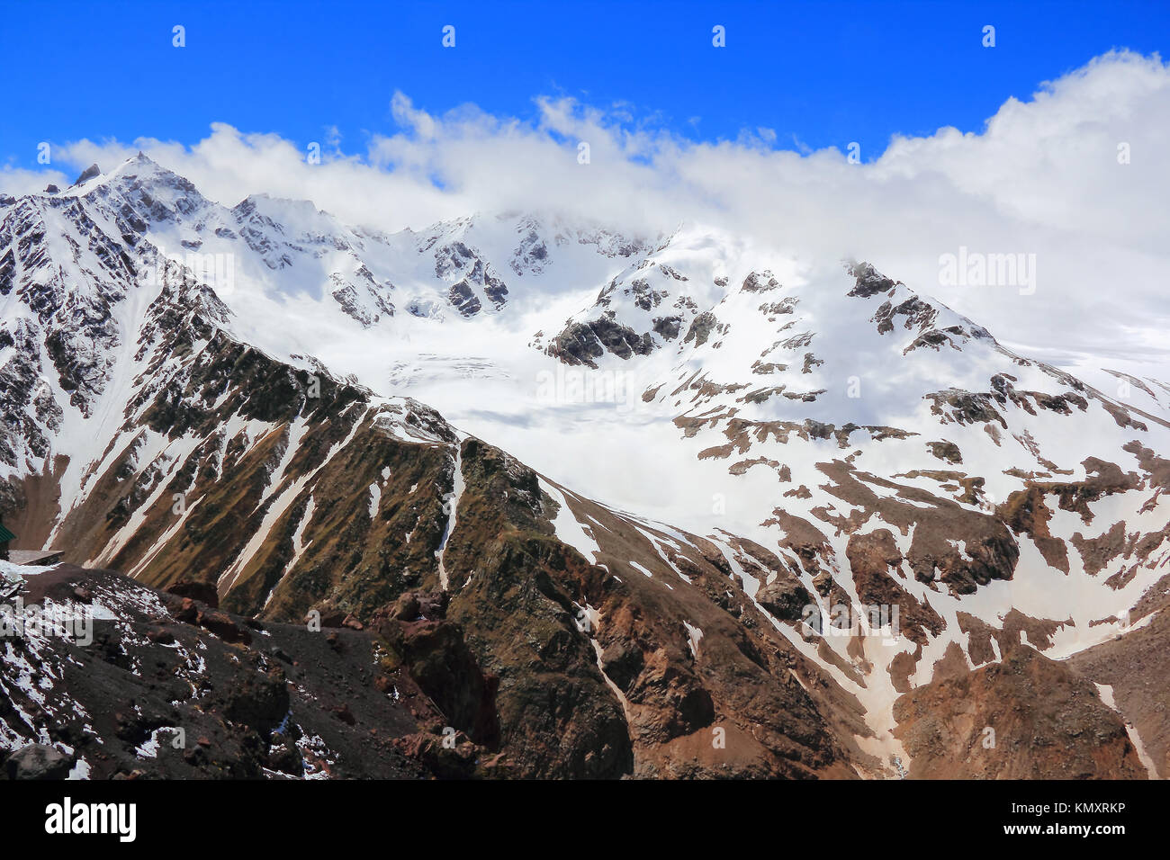 Image of beautiful landscape with Caucasus mountains Stock Photo - Alamy