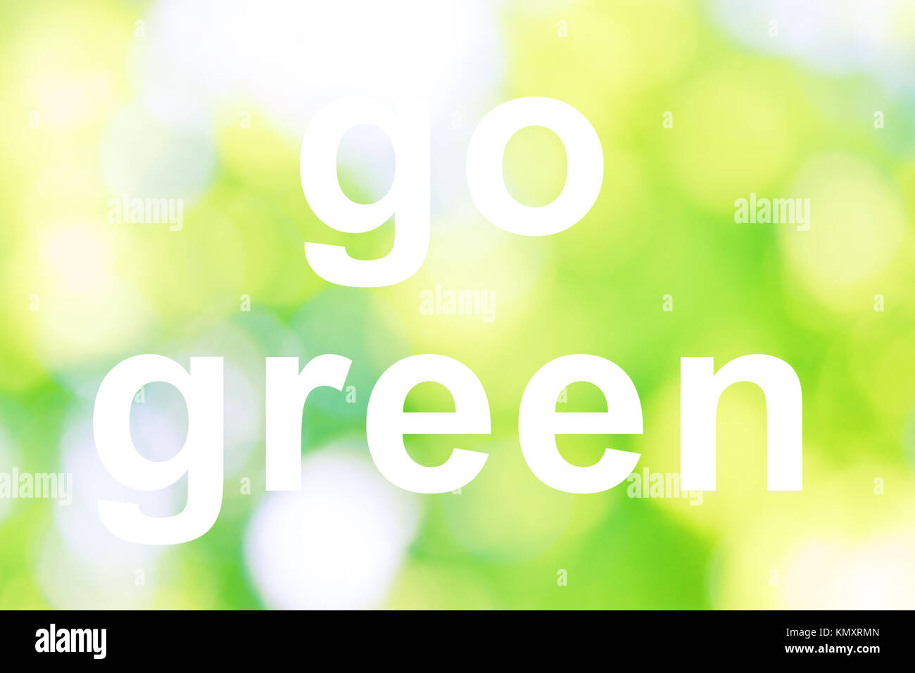 go green words on green background. ecology concept Stock Photo - Alamy