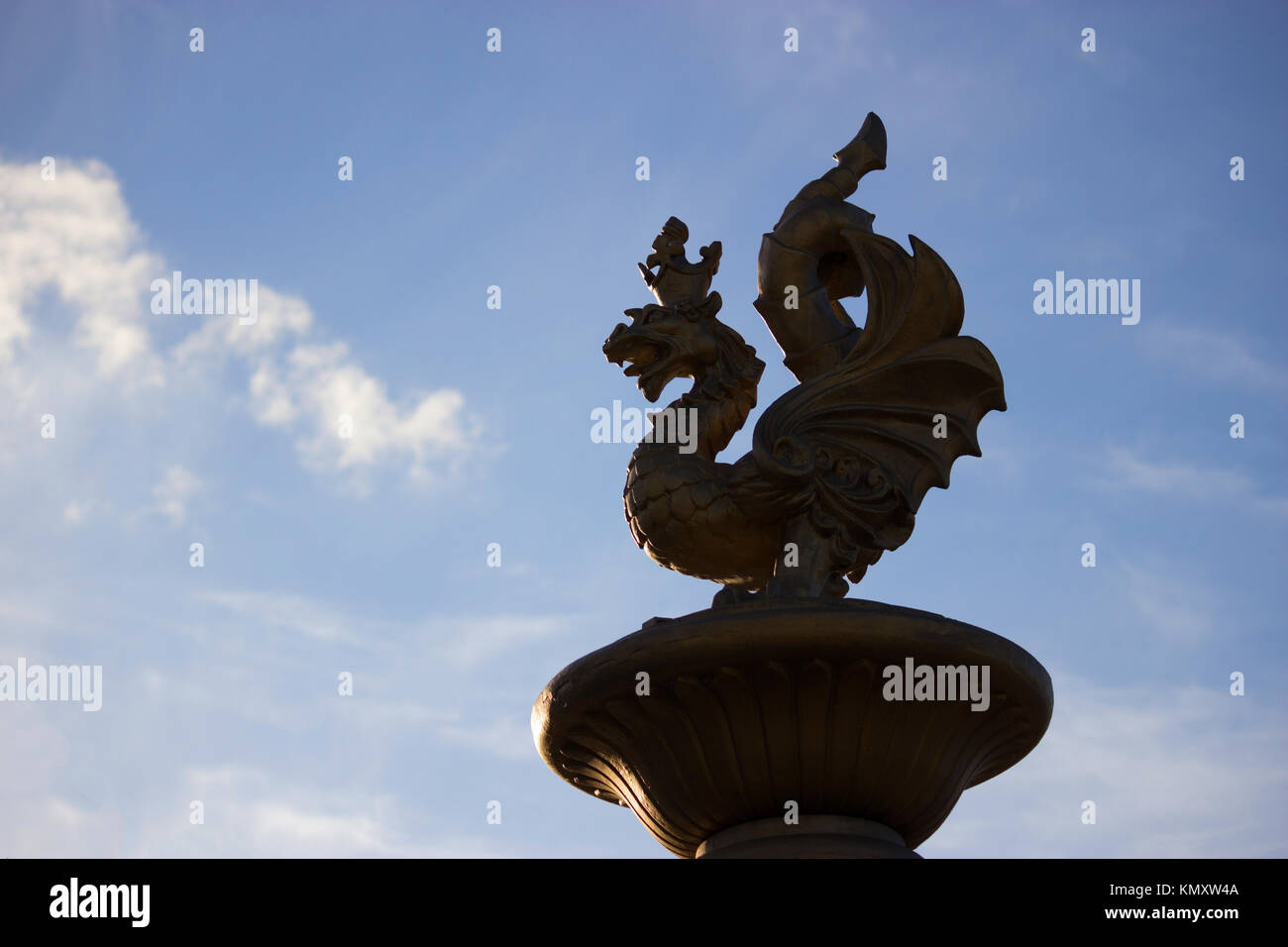 bronze dragon statue. simbol of Kazan city Russia Stock Photo - Alamy
