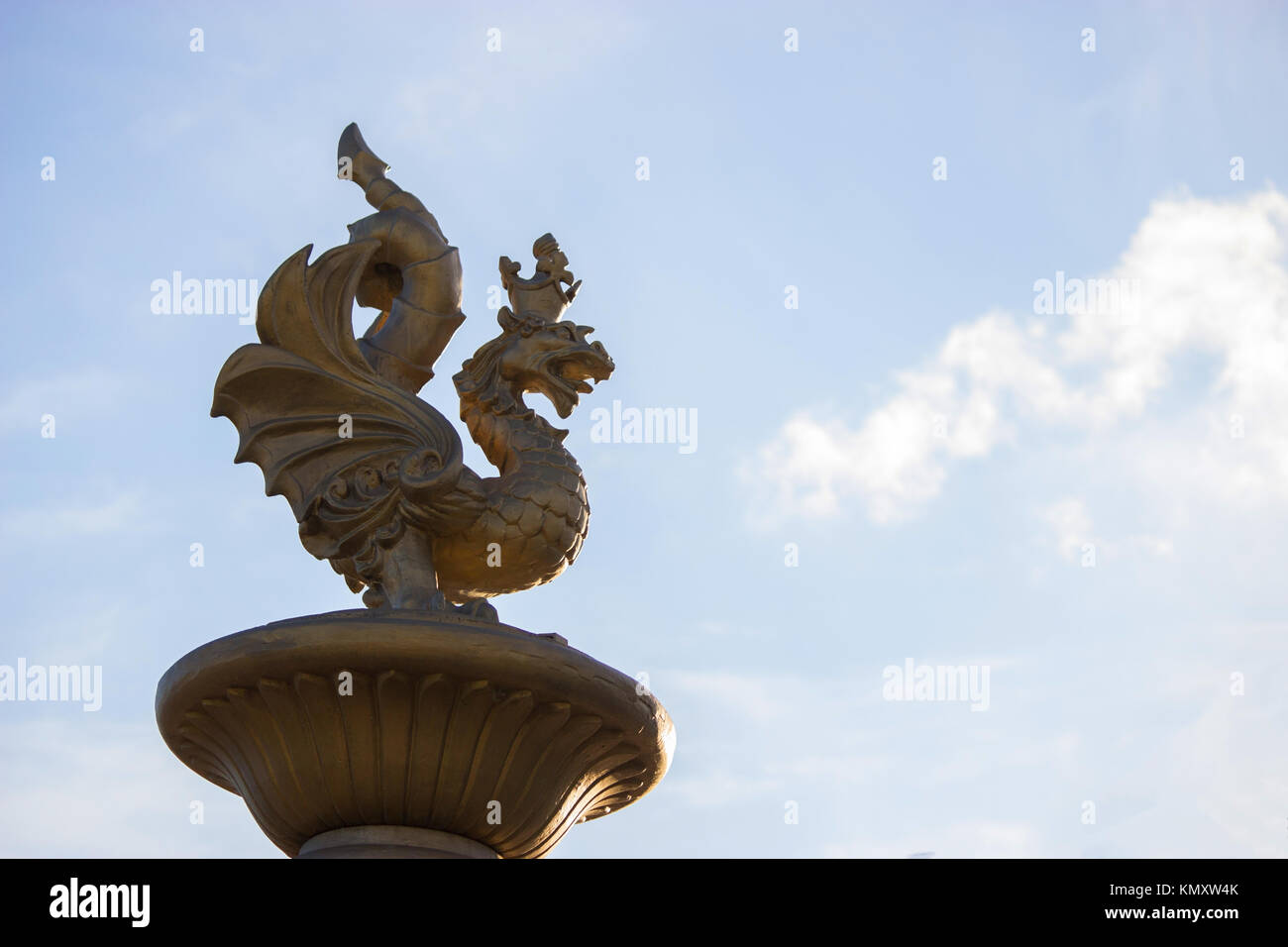 bronze dragon statue. simbol of Kazan city Russia Stock Photo - Alamy