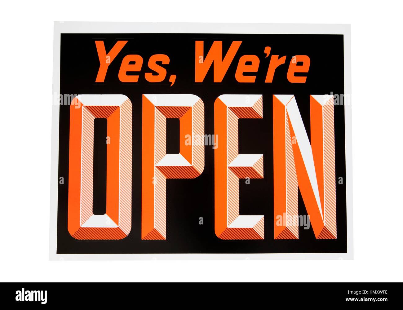 Open sign, includes clipping path Stock Photo - Alamy