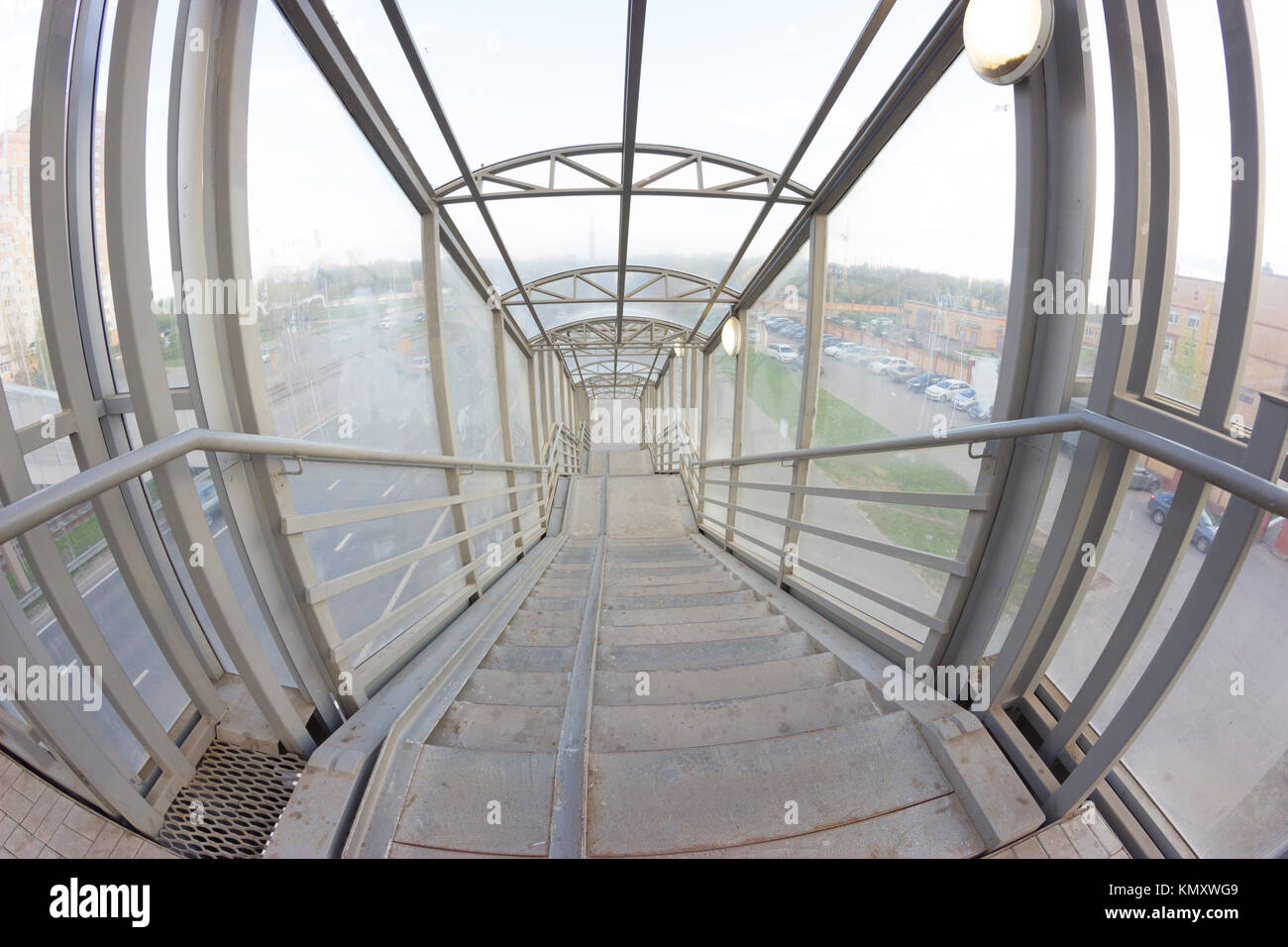 corridor of modern office building. going down Stock Photo - Alamy