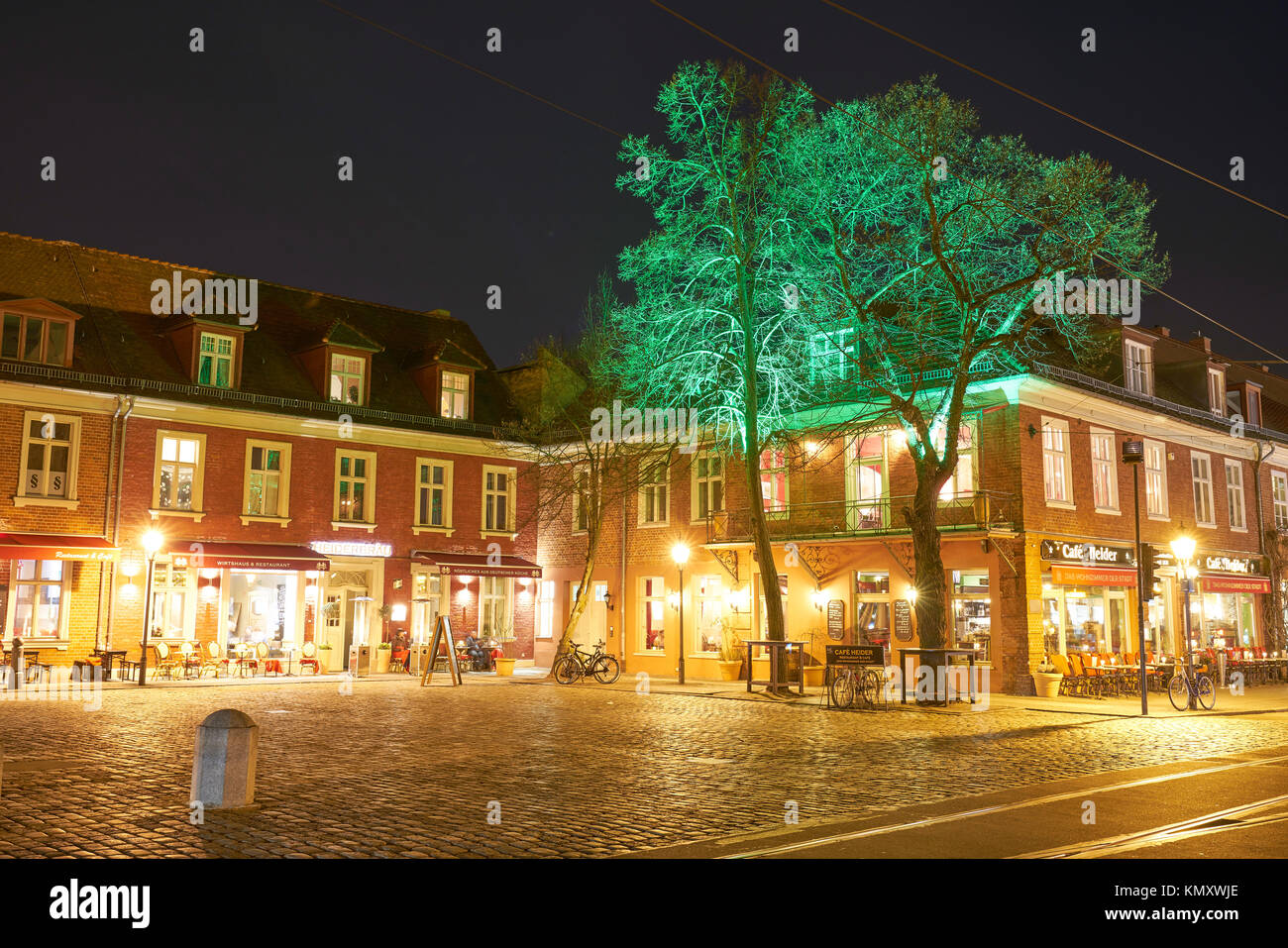 Potsdam-Dutch Quarter at night Stock Photo - Alamy