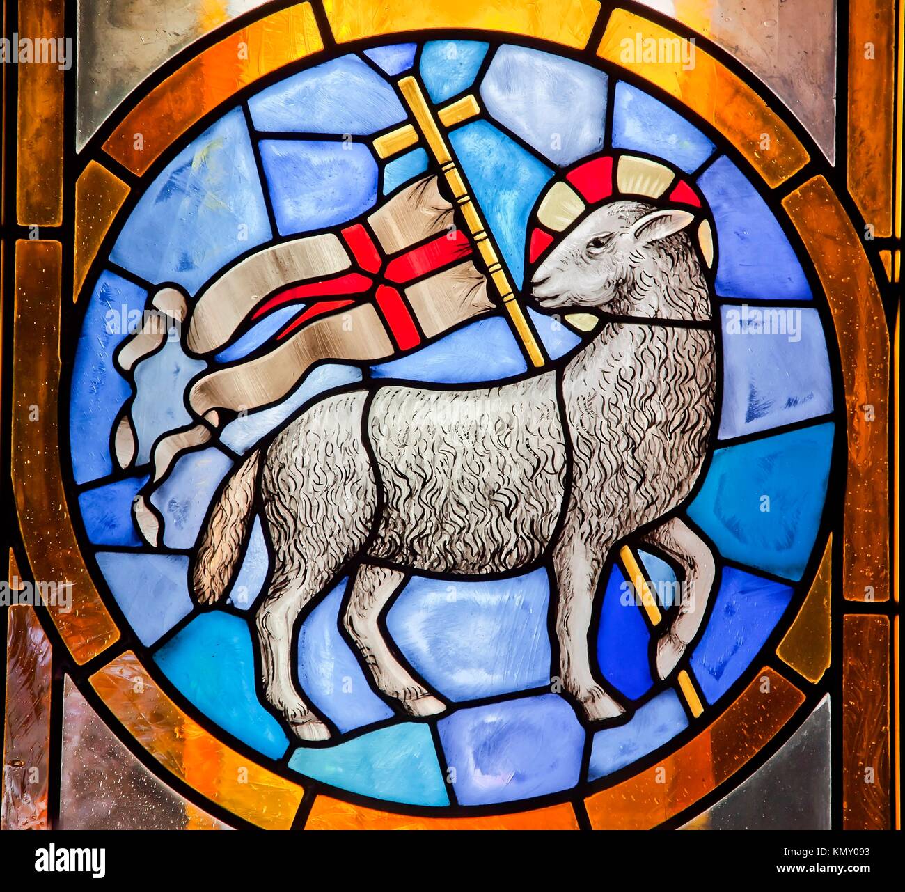 Lamb stained glass hi-res stock photography and images - Alamy