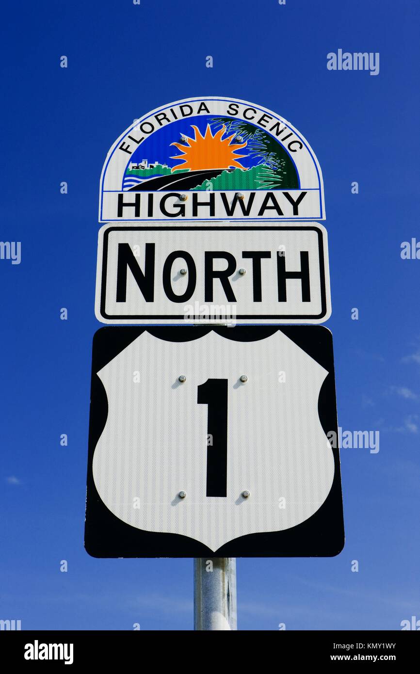 the road number 1, Florida Keys, Florida, USA Stock Photo - Alamy