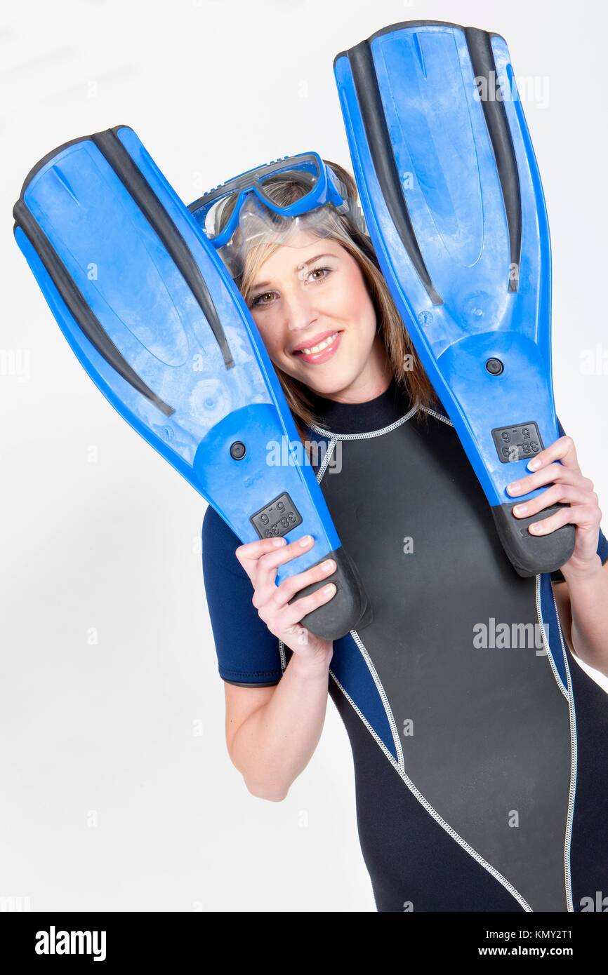Wearing flipper hi-res stock photography and images - Alamy