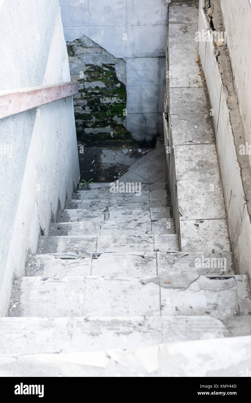 Old steps in the basement Stock Photo - Alamy