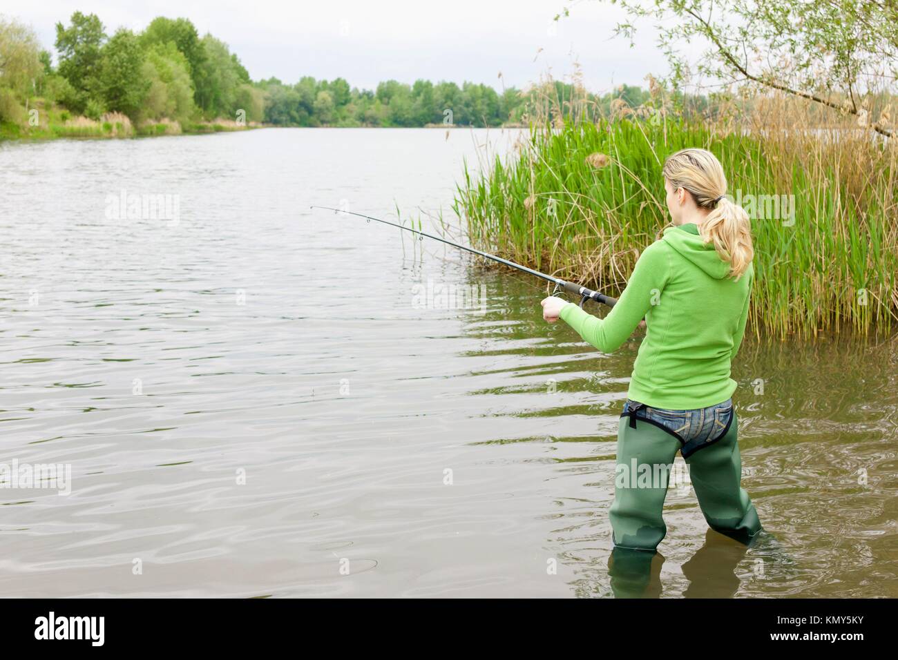 Female fisherman old image hi-res stock photography and images - Alamy
