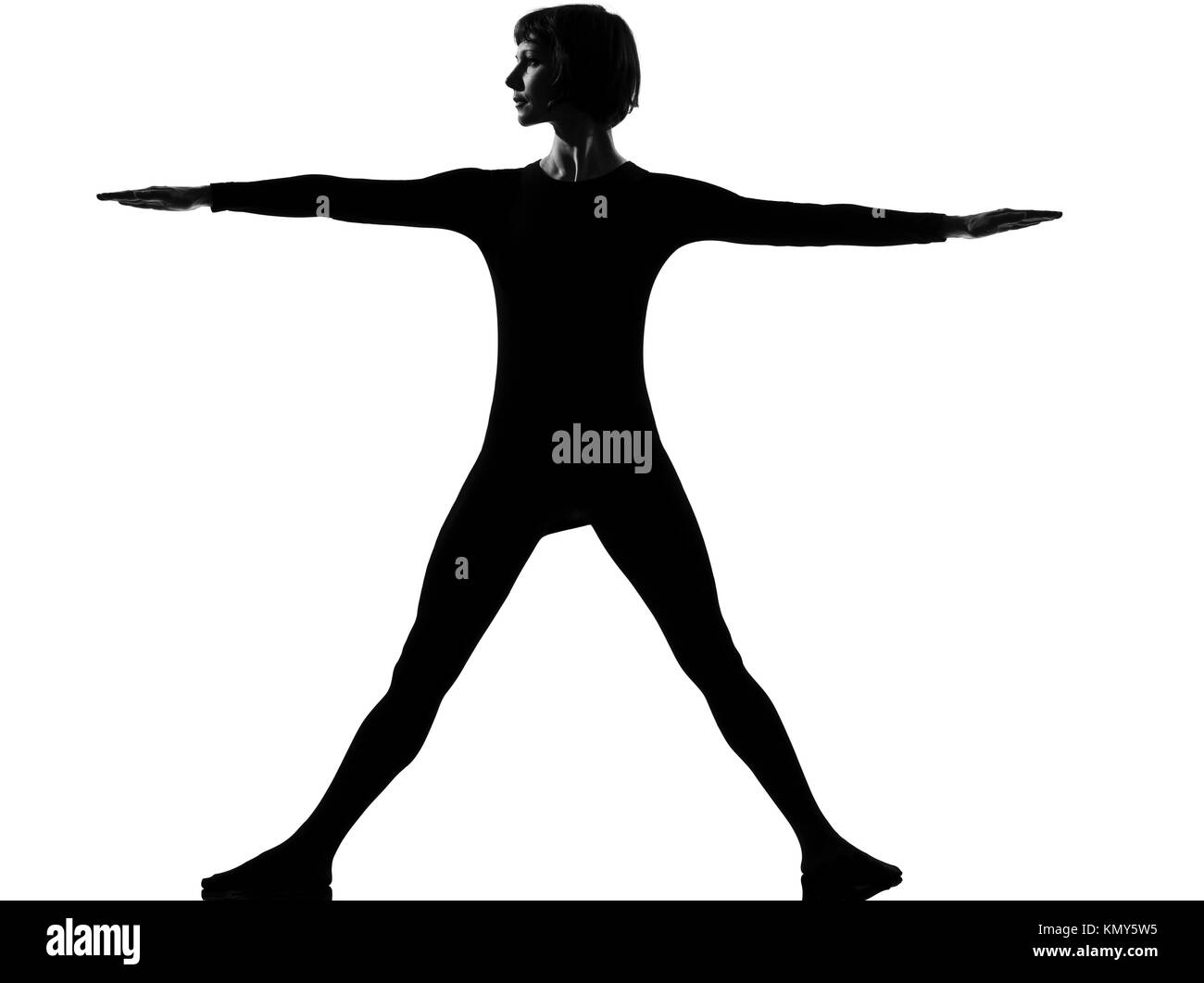 Trikonasana or triangle pose Black and White Stock Photos & Images - Alamy