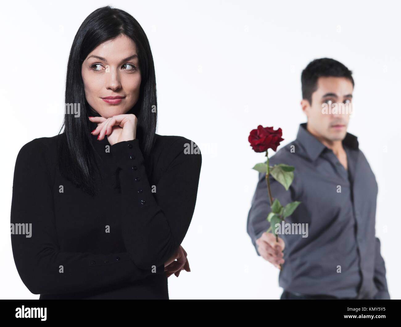 Rose seduction woman hi-res stock photography and images - Alamy