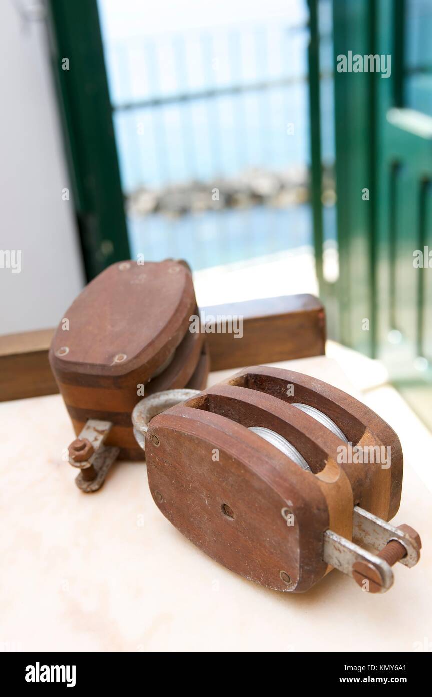 Two wooden blocks near the window Stock Photo - Alamy