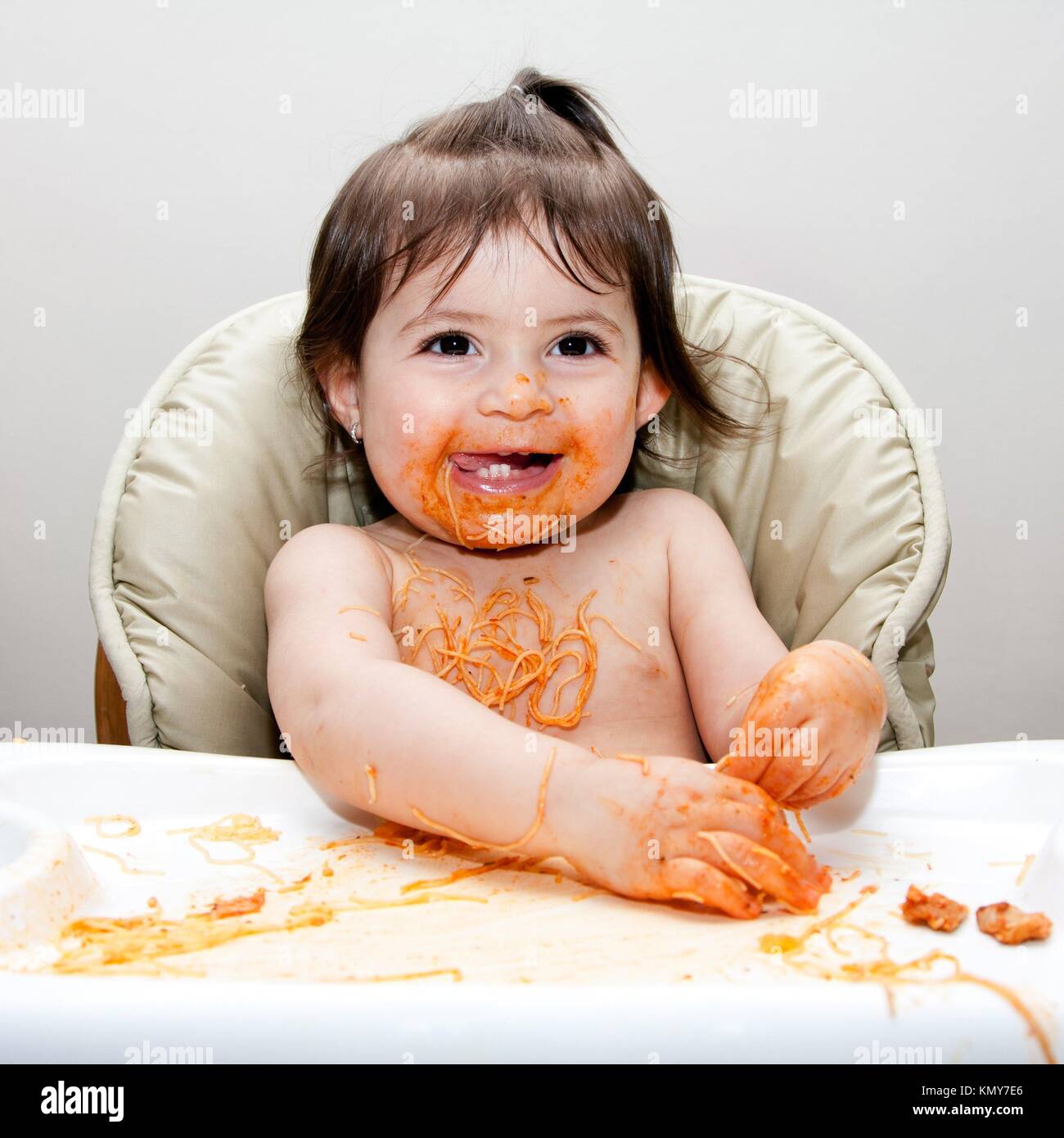 Girl covered sauce hi-res stock photography and images - Alamy