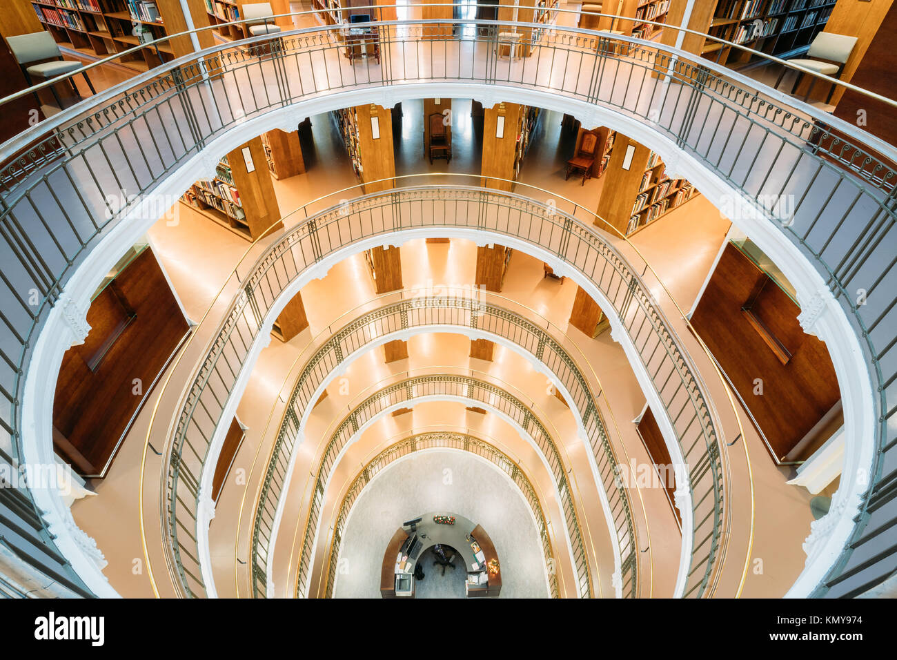 Helsinki, Finland. Interior Of The National Library Of Finland Stock ...