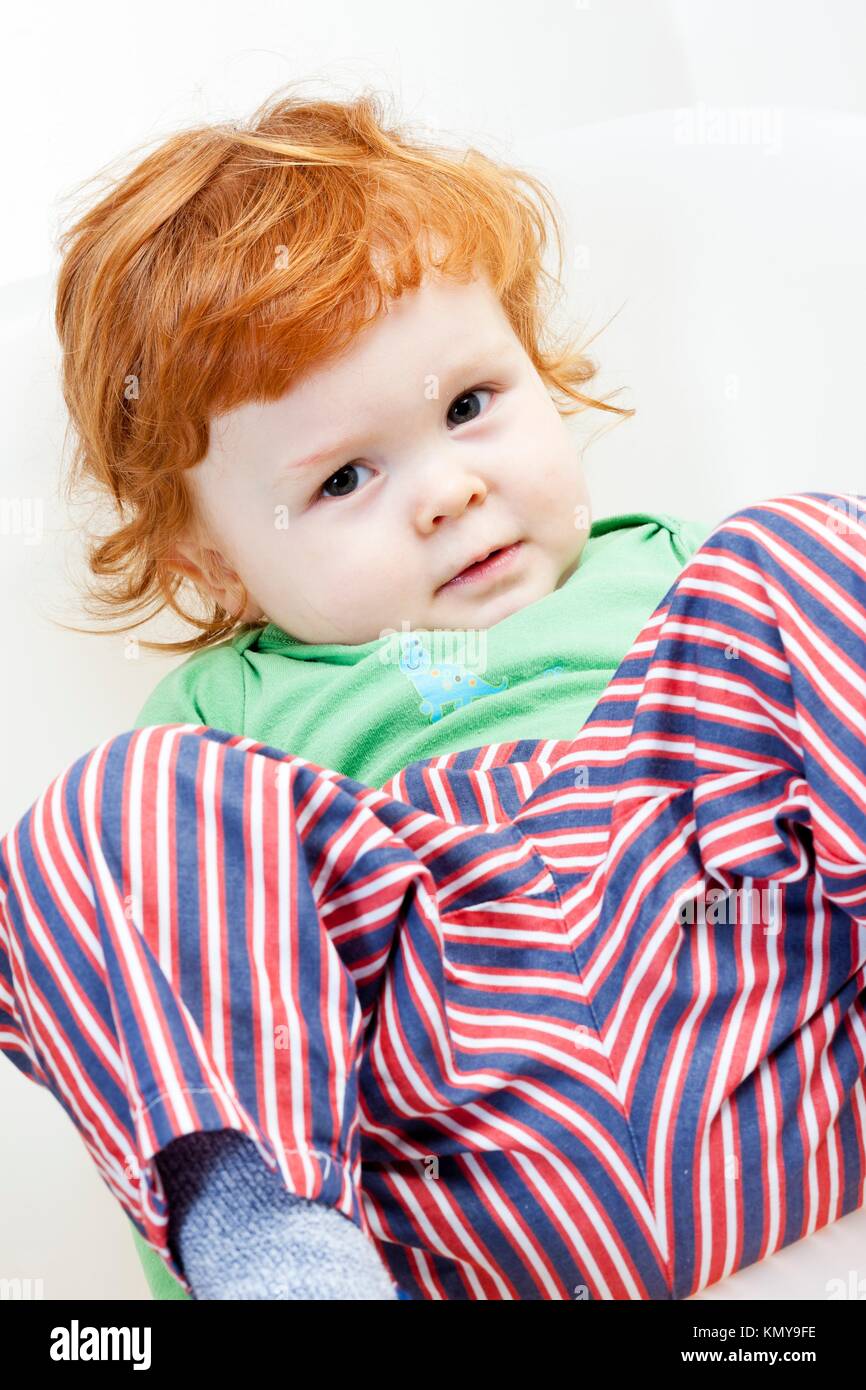portrait of sitting little boy Stock Photo - Alamy