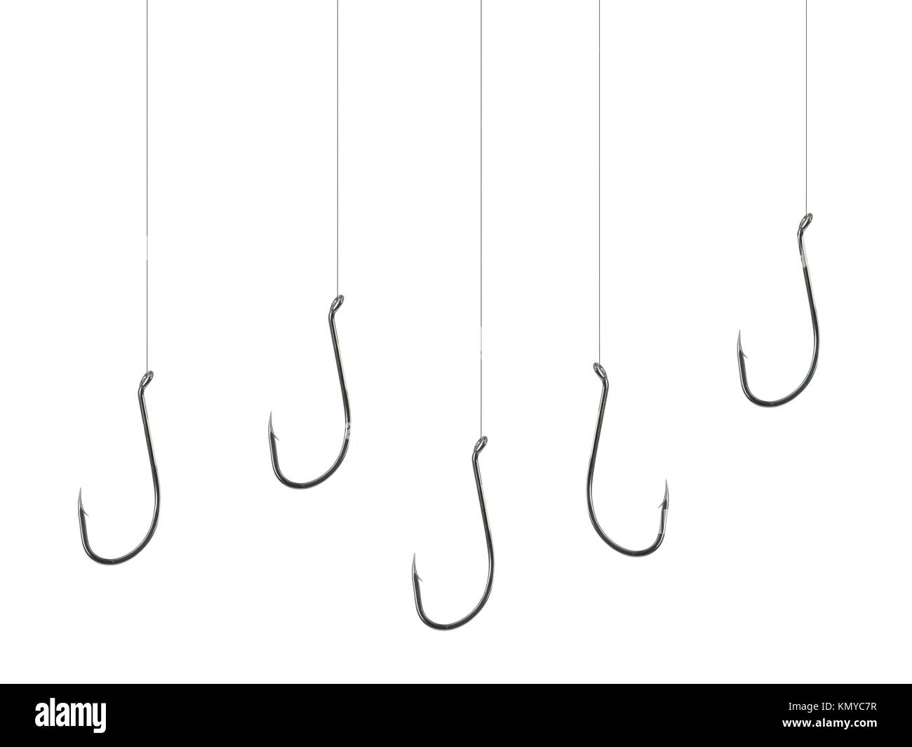 A fishing hook isolated against a white background Stock Photo - Alamy