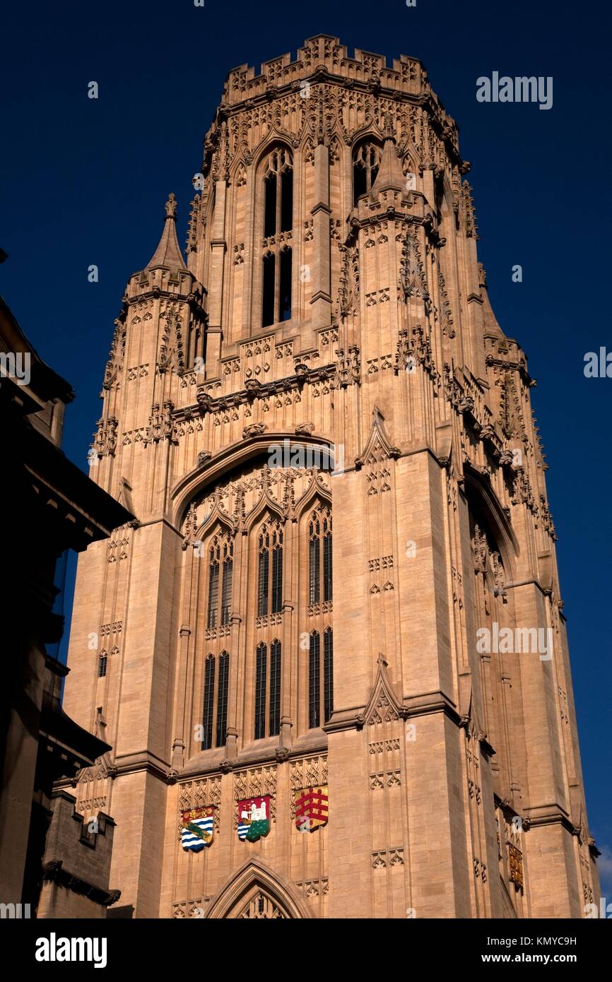 Wills Memorial Building at Bristol University, England, UK Stock Photo ...