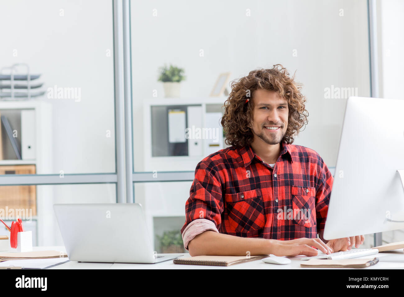 Man in office Stock Photo - Alamy