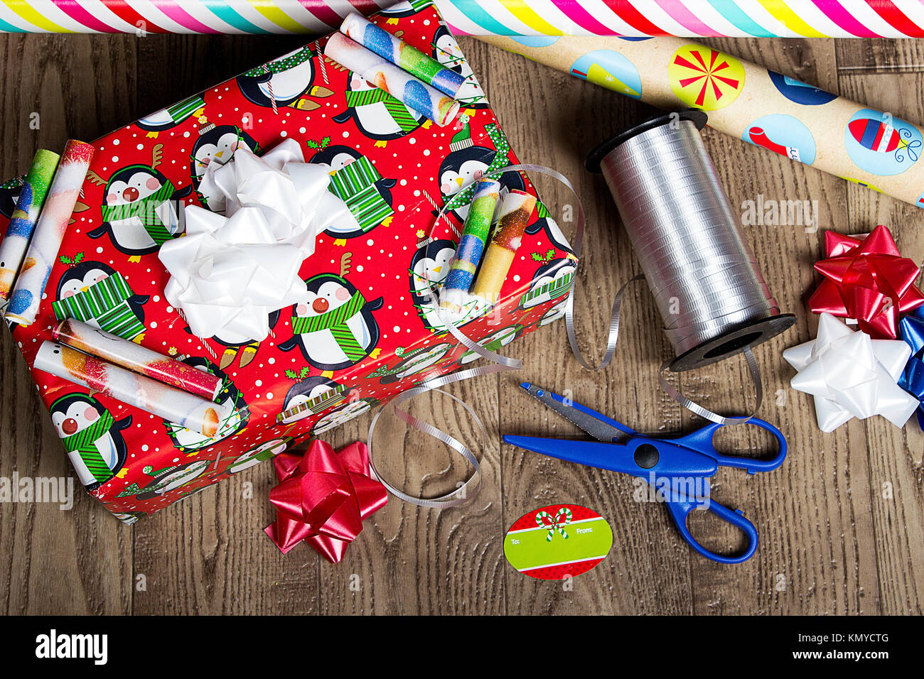 Christmas wrapping paper background hi-res stock photography and images ...