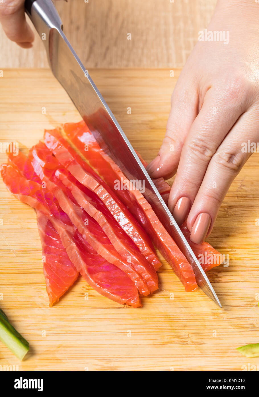 Professional chef hands cutting avocado hi-res stock photography and ...