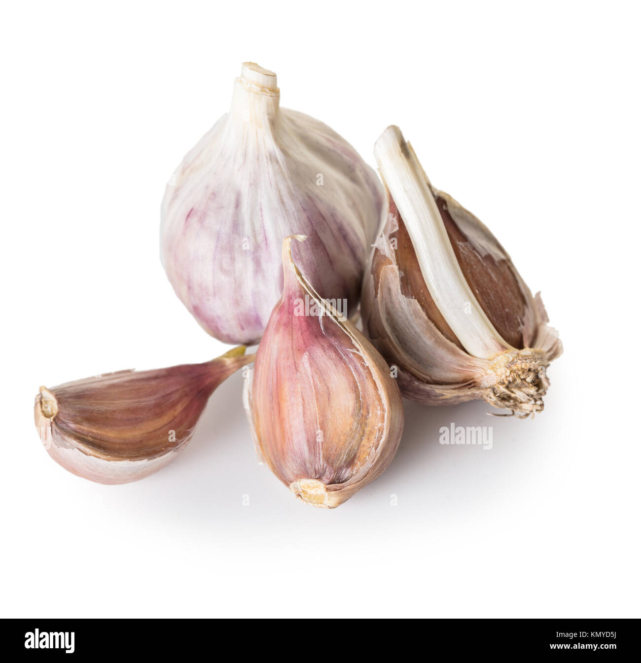 organic garlic closeup on white isolated background Stock Photo - Alamy