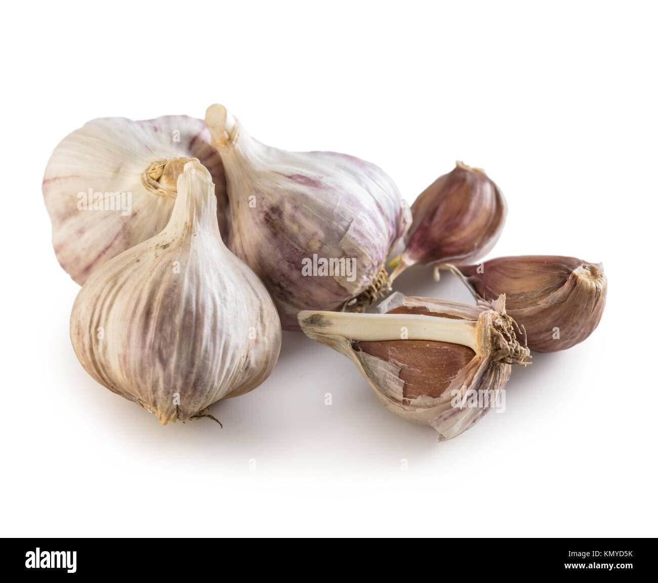 organic garlic closeup on white isolated background Stock Photo - Alamy