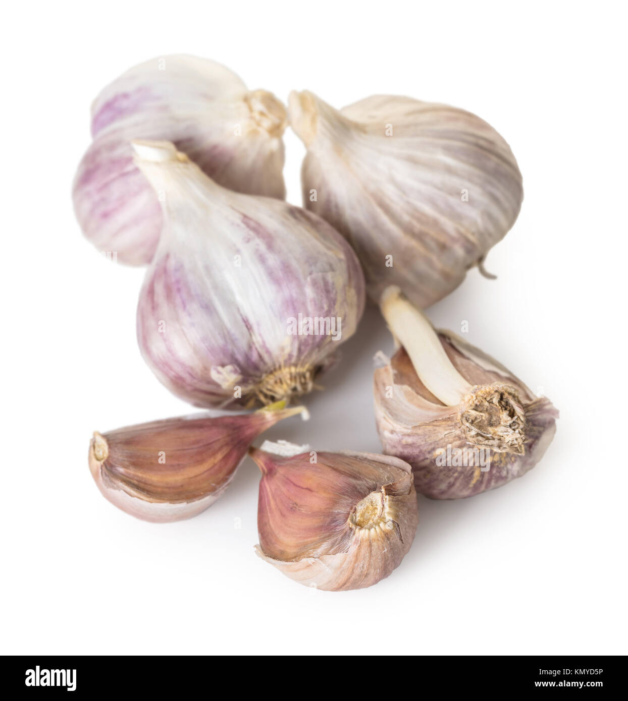 organic garlic closeup on white isolated background Stock Photo - Alamy