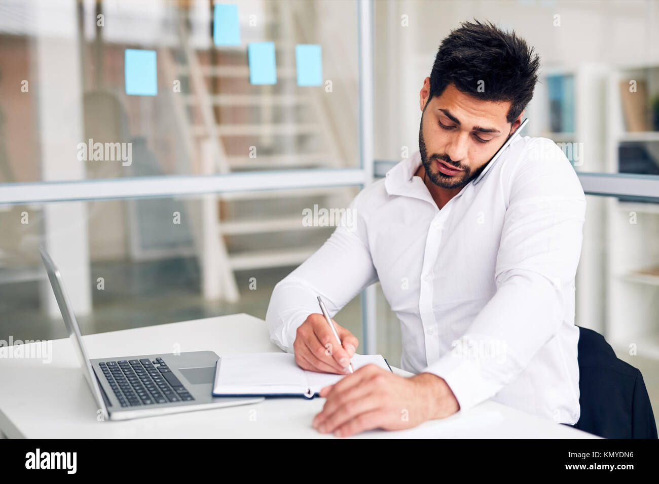 Busy office worker Stock Photo - Alamy